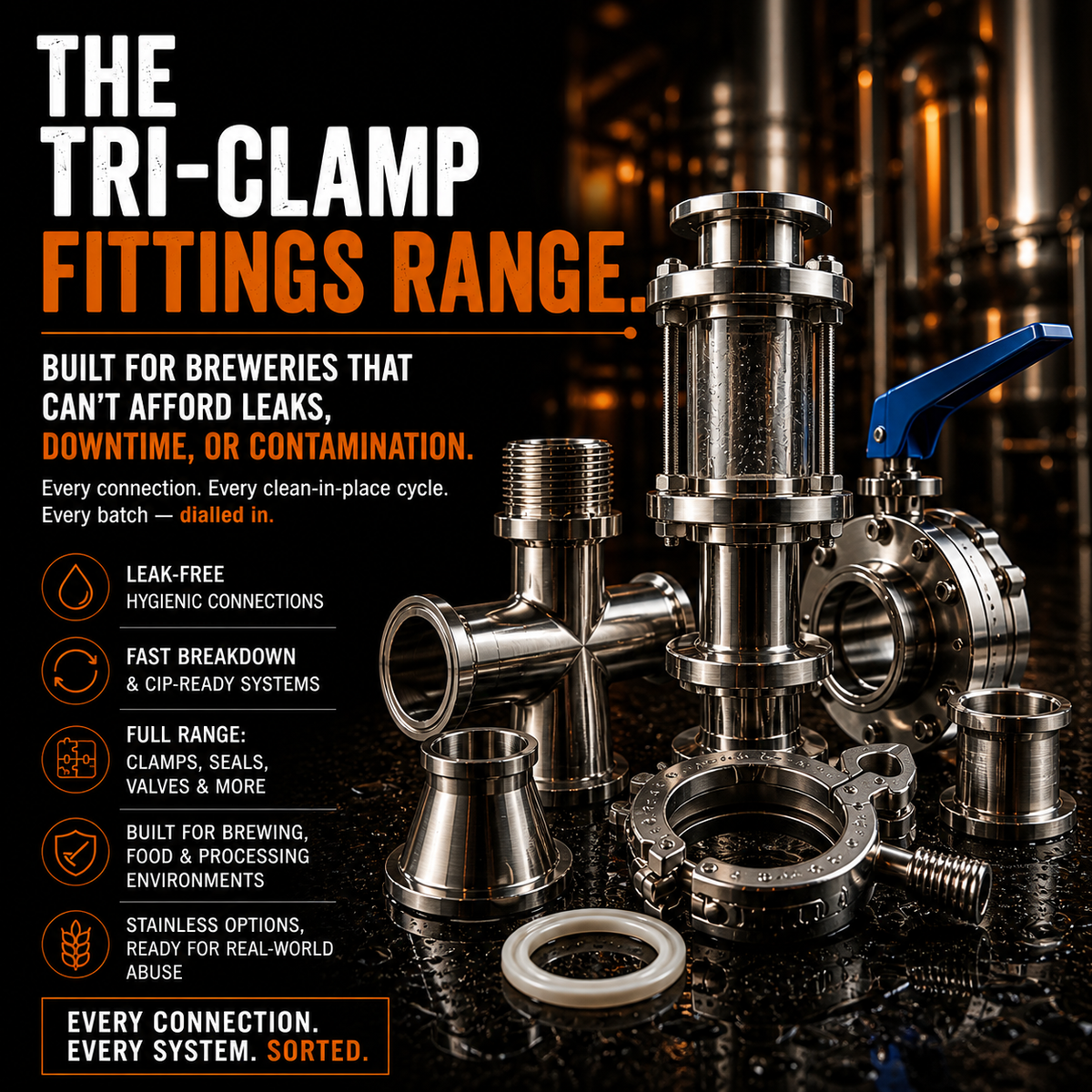 Tri-Clamp Fittings & Sanitary Accessories | Brewery & Food-Grade ...